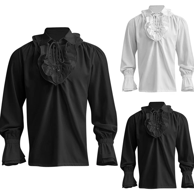 CAMICIA UOMO RINASCIMENTALE gotica pirata coloniale vittoriana medievale EUR 42,98 - PicClick IT