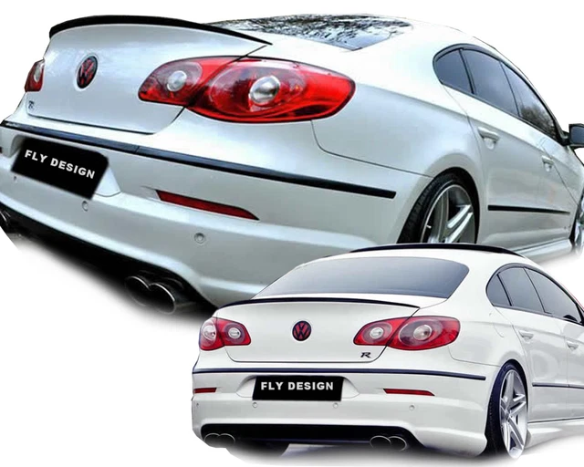 VW PASSAT CC tuning Trunk Lip Spoiler Rear Tail Lid BLACK Body kit ...