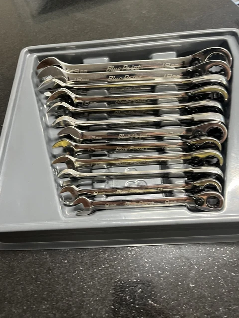 BLUE POINT 12 pc 12-Point Metric 15° Offset Ratcheting Combination ...