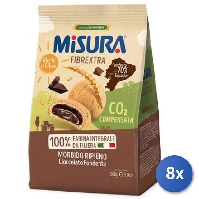 8X MULTIPACK MEDIDA Galletas Fibraextra Rellenas Gr260 Chocolate EUR 42 ...