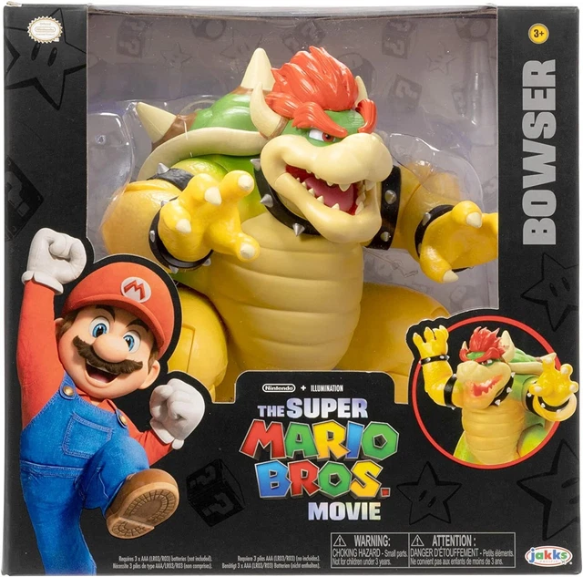 SUPER MARIO BROS Movie Premium 7” Bowser Figure Fire Breathing NEW 2023 ...