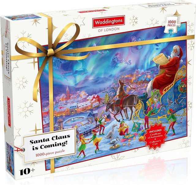 WADDINGTONS WM01768-ML1-6 CHRISTMAS 2021 1000 Piece Jigsaw Puzzle Game ...
