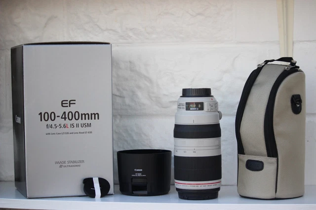 CANON EF 100-400MM f/4.5-5.6 IS II USM Telephoto Zoom Lens in mint ...