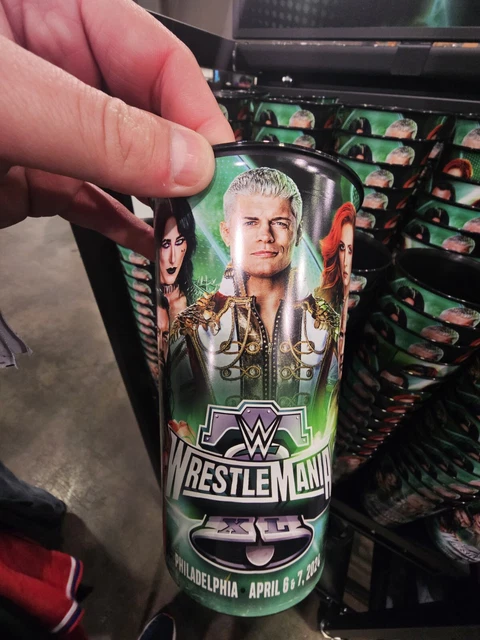 WWE WWF WRESTLEMANIA 40 2024 I was there Cup Program Roxk Roman Cody £ ...