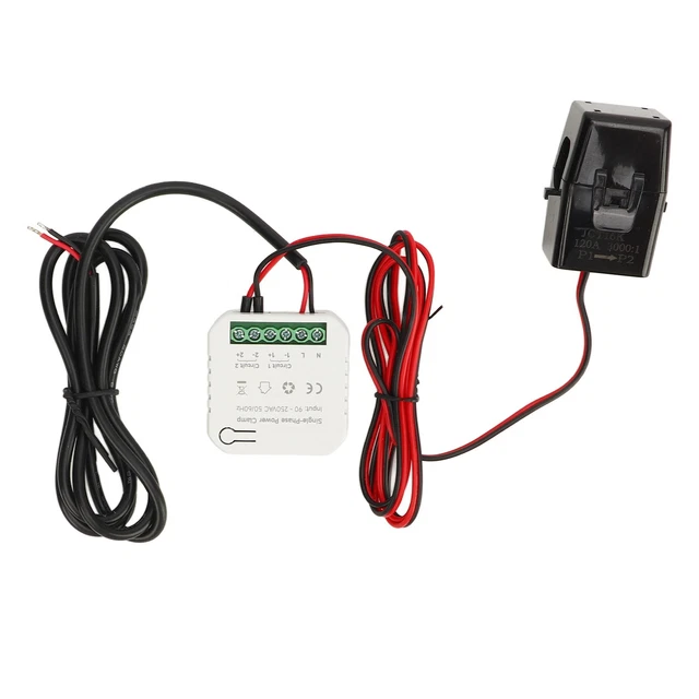 90-250VAC WIFI SMART Energy Meter Real Time Monitoring APP Record Power ...