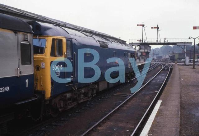 35MM RAILWAY SLIDE of Class 50 50016 @ Exeter St Davids Copyright to ...