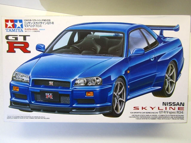 TAMIYA 1:24 SCALE Nissan Skyline GT-R V-Spec (R34) Model Kit # 24210* ...