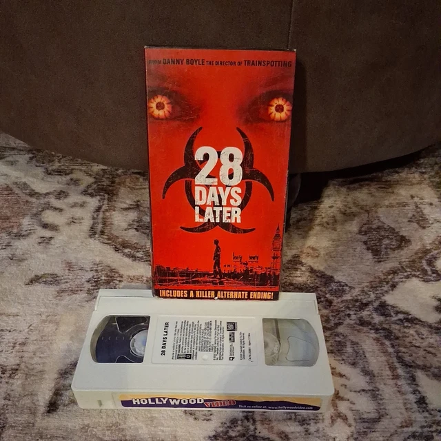 28 DAYS LATER White VHS Video Zombie Horror Movie Hollywood Video Cult ...