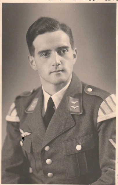 FOTO AK PORTRAIT,WEHRMACHT Musiker mit Schwalbennester, Fotograf aus ...