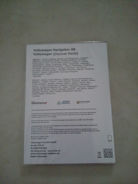 OVP VW SD Navigation GPS Karte 32GB Europa 2024 V18 Discover Media MIB2 ...