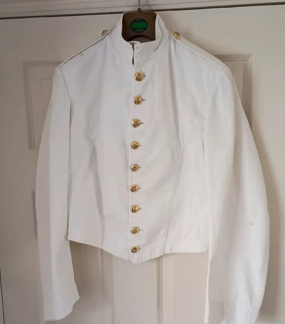 VINTAGE BERKSHIRE REGIMENT White Tropical NCO's Mess Dress High Collar ...