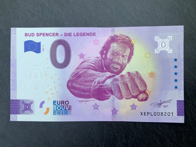 NULL-0-EURO-SOUVENIR-SCHEIN 2022-2 # Bud Spencer - Die Legende # XEPL ...