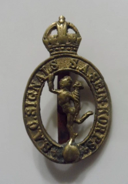 WW1 SAC SIGNAL Corps SA Sein Korps Cap Badge/South African Corps of ...