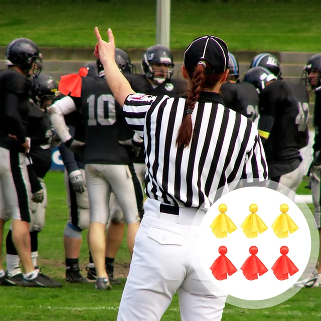 FOOTBALL THROWING FLAG Free Throw Soccer Penalty Referee Props ...