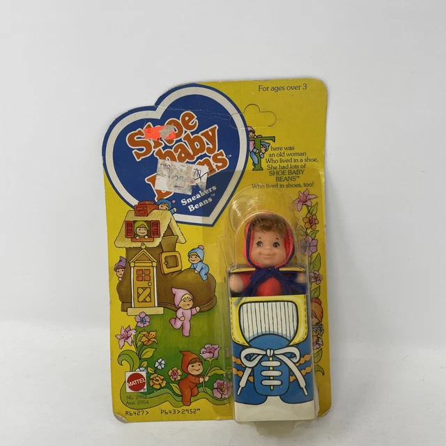 VINTAGE MATTEL 1978 Shoe Baby Beans Mini Dolls RARE 3" Sneakers Beans ...