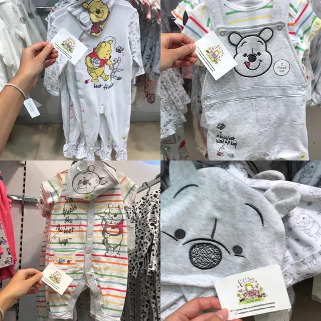 DISNEY BABY PRIMARK Winnie The Pooh Outfit Set Bib Hat Boys Casual ...