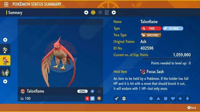 SHINY TALONFLAME 6IVS Tera Type: Ground Pokémon Scarlet and Violet £1. ...