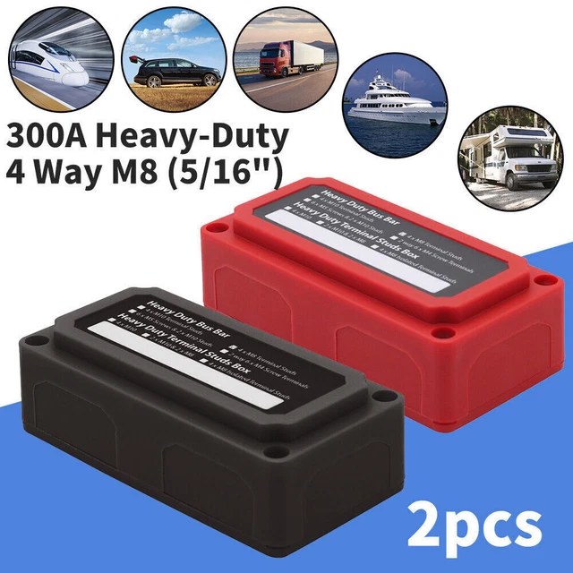 HEAVY DUTY BUS Bar Power Distribution Box Terminal Block M8 300A Busbar 12V-M10 $40.49 - PicClick AU