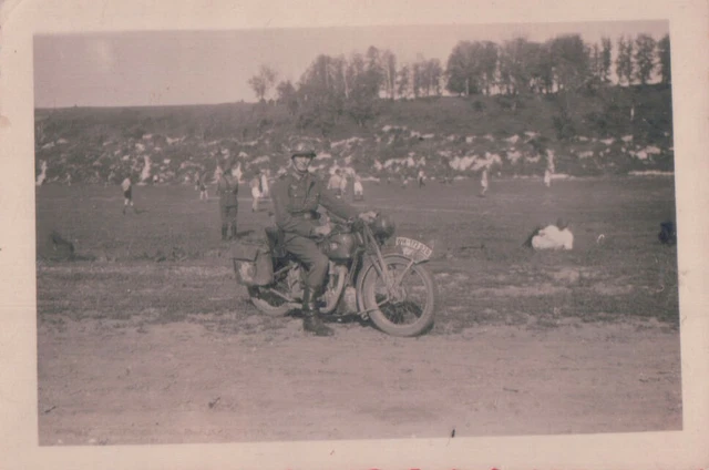 WK2 WWII FOTO Fallschirmjäger ? Krad Zündapp NSU BMW Gespann Motorrad ...