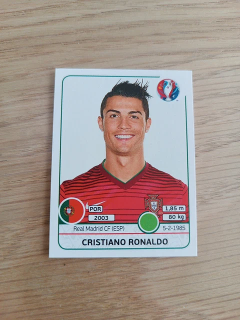 CRISTIANO RONALDO STICKER 596 Panini Foot Euro 2016 Portugal Manchester ...