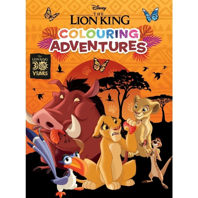 ~ DISNEY ~ The Lion King Colouring Adventures Book ~ Simba ~ Timon ...