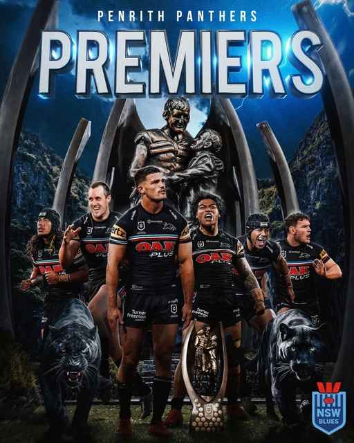 NRL RUGBY NSW blues team poster,state of origin,BARGAIN Penrith panthers,1 EUR 6,64 - PicClick FR