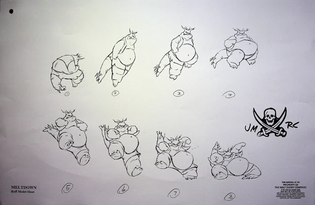 TREASURE PLANET PRODUCTION Animation Character Layout Model SHEET COPY ...