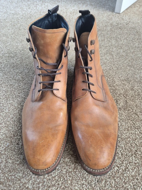 MENS LOAKE SMART Lace Up Tan Boots Size Uk 13 £16.14 - PicClick UK