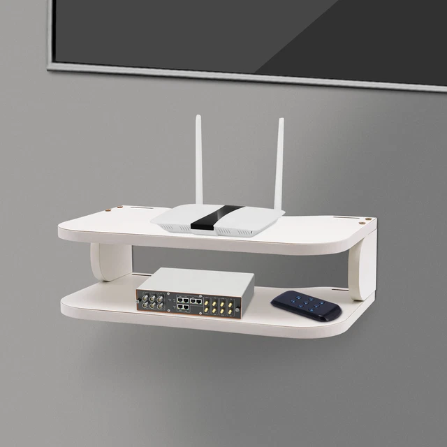 WALL MOUNTED WIFI Router Holder Living Room Top Rack Set-Top Box ...