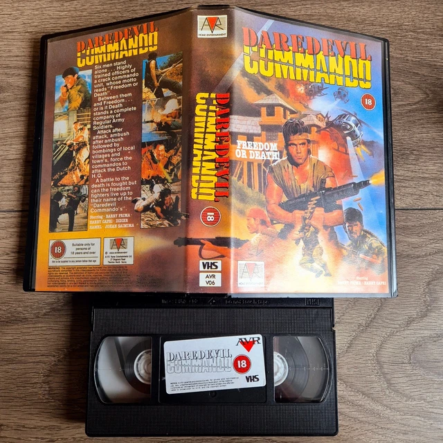 DAREDEVIL COMMANDO BIG Box VHS Video Cassette AVR Home Entertainment £7 ...