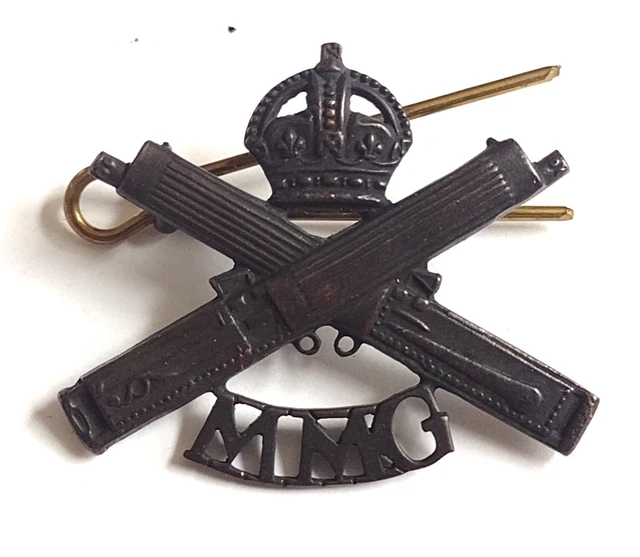 WW1 MOTOR MACHINE Gun Corps (MMG) Cap Badge KC Bronze 32x39mm Antique ...