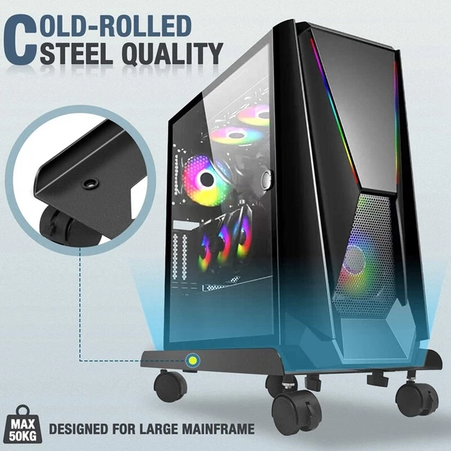 SUPPORT PC SUPPORT Tour PC avec Roulettes pour la Plupart des ...