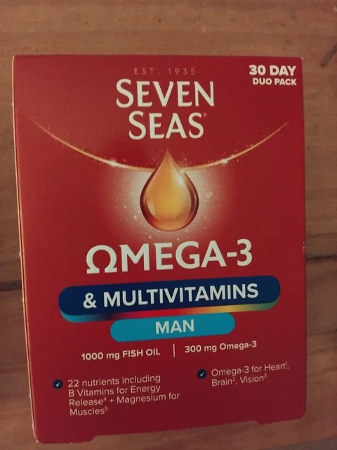SEVEN SEAS OMEGA-3 and Multivitamins Man 30-day Duo Pack £12.92 ...