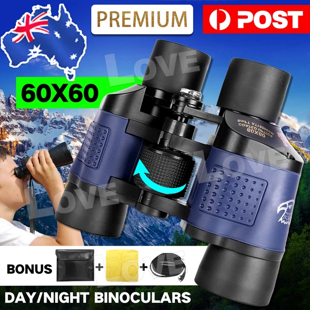 60X60 MARINE HD Night Vision Binoculars Wide Field 8.2Hunt Telescope ...