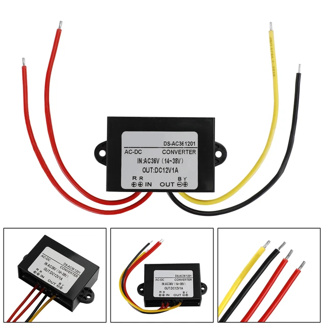 AC-DC BUCK CONVERTER Step Down Module Power Supply AC 36V to DC12V 1A ...