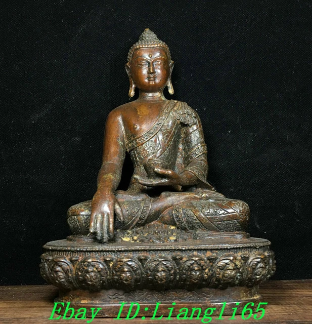 20,3 CM ALTE Buddhismus-Bronze-Shakyamuni Sakyamuni Amitabha Buddha-Statue EUR 199,00 - PicClick DE