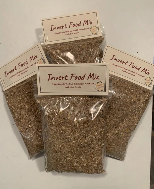 INVERT (SNAIL, MILLIPEDE, ROACH ETC) FOOD MIX (195g) - HIGH PROTEIN ...