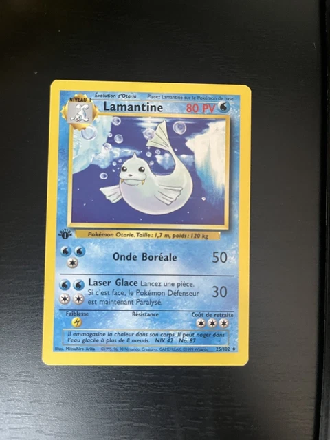 CARTE POKÉMON LAMANTINE Édition 1 Set De Base Wizards 25/102 EUR 37,00 ...