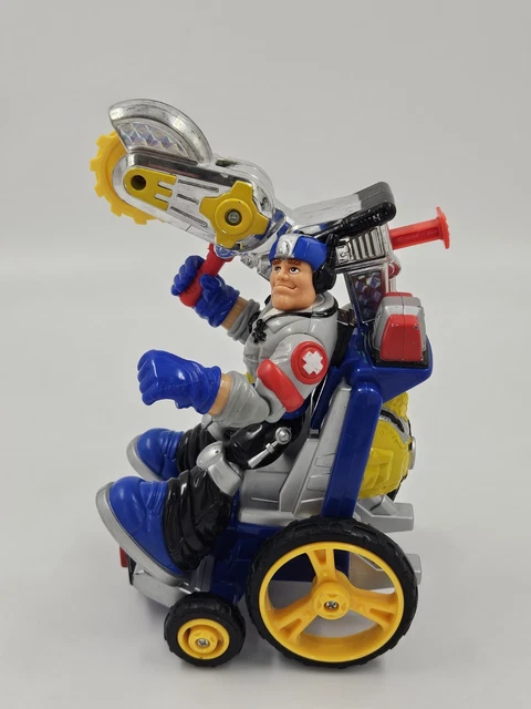 FISHER PRICE RESCUE Heroes 2001 Aiden Assist Wheelchair Doctor Action ...