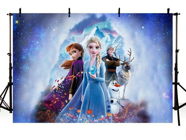 FROZEN 2 ELSA Anna Birthday Backdrop Photoshoot Background Wall Art ...