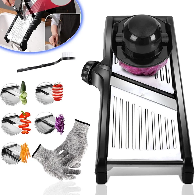 3 IN 1 Mandoline Vegetable Slicer Adjustable Stainless Steel Food ...