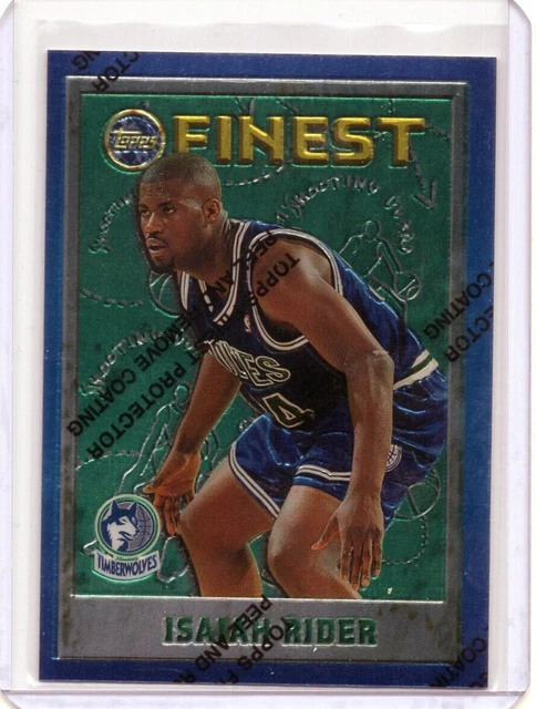 1995-96 FINEST #45 Isaiah Rider Minnesota Timberwolves UNLV neuf comme ...