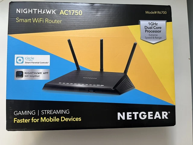 NETGEAR NIGHTHAWK AC1750 R6700v3 Dual Band Smart WiFi Router $110.00 ...
