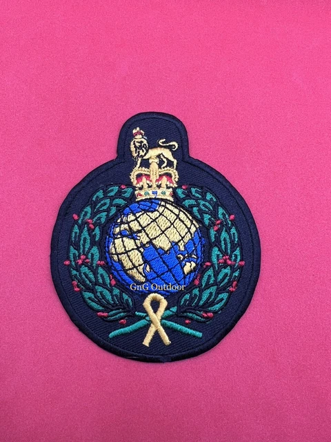 THE CORPS OF Royal Marines Embroidered Patch RM Globe Iron Sew On Biker ...