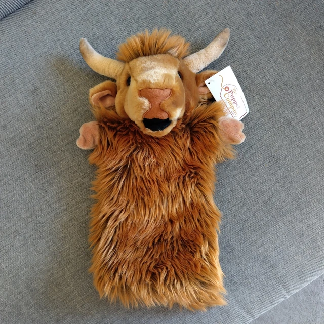 THE PUPPET COMPANY Highland Cow Cattle Hand Puppet New Tagged £11.12 ...