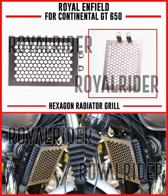 ROYAL ENFIELD HEXAGON Radiator Grill For Interceptor 650 & Continental ...
