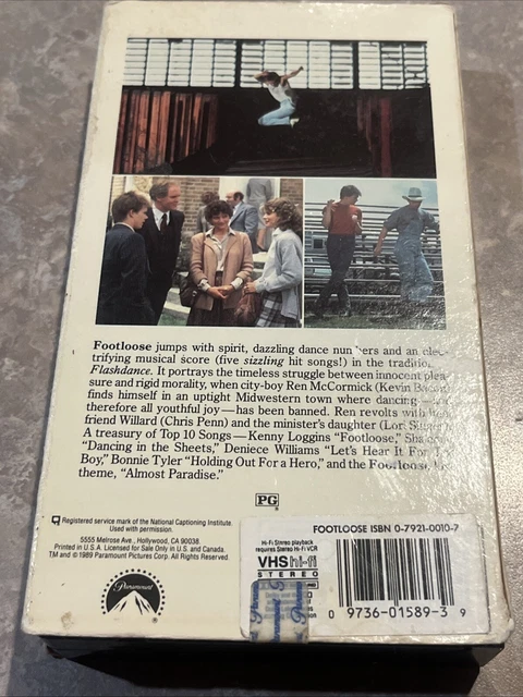 FOOTLOOSE (VHS 1989) Kevin Bacon Lori Singer ***TESTED*** £4.09 ...