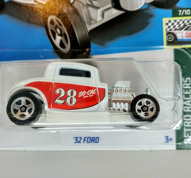HOT WHEELS ‘32 Ford White Retro Racers-2023- 7/10 📦(SHIP IN A BOX!!!)📦 ...