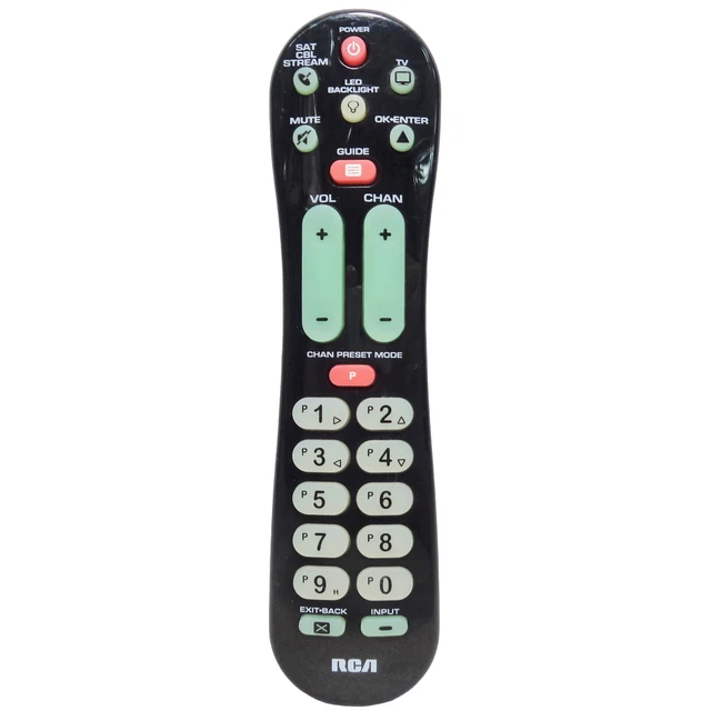 RCA RCRPS02GR 2 Device Big Button Universal Remote With Streaming ...