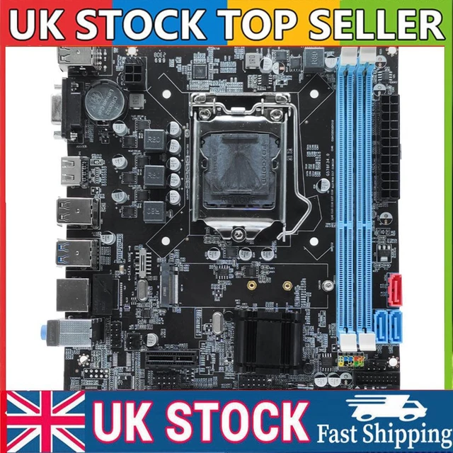 B75 COMPUTER MOTHERBOARD PCI Express X16 X1 Slot 16GB Micro-ATX PC Main ...